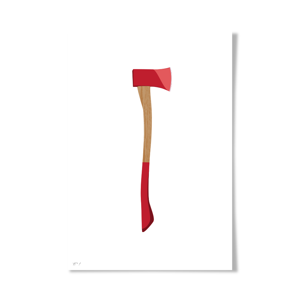 Red Axe Art Print